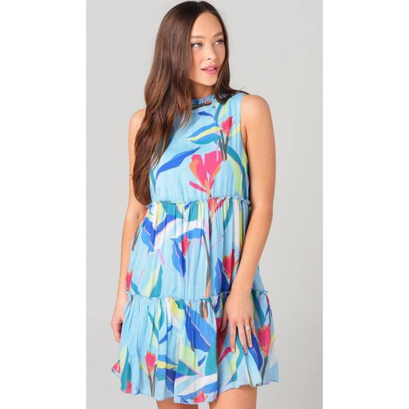 Oliphant | Dresses | Oliphant Womens Medium Oversized Tropical Tiered ...